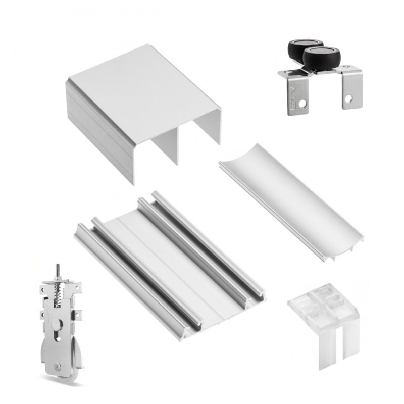 KITS for frameless wardrobe sliding doors system - Fiteo - Furniture ...