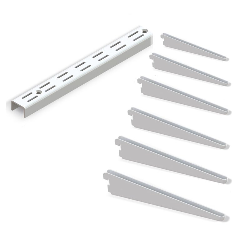 Twin slot shelving system brackets uprights - Fiteo - Furniture Fittings UK