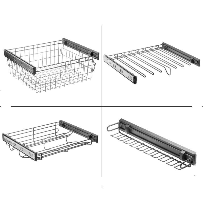 SMART Soft close pull out wardrobe storage system, wire basket, shoe ...