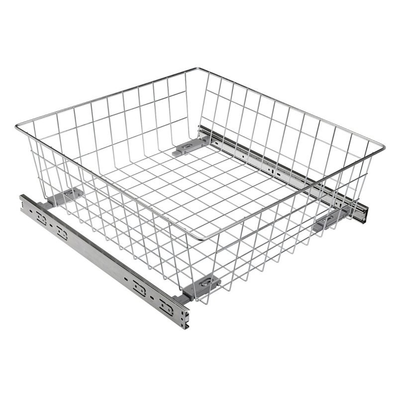 Pull out wardrobe wire basket with full extension runners - Fiteo ...